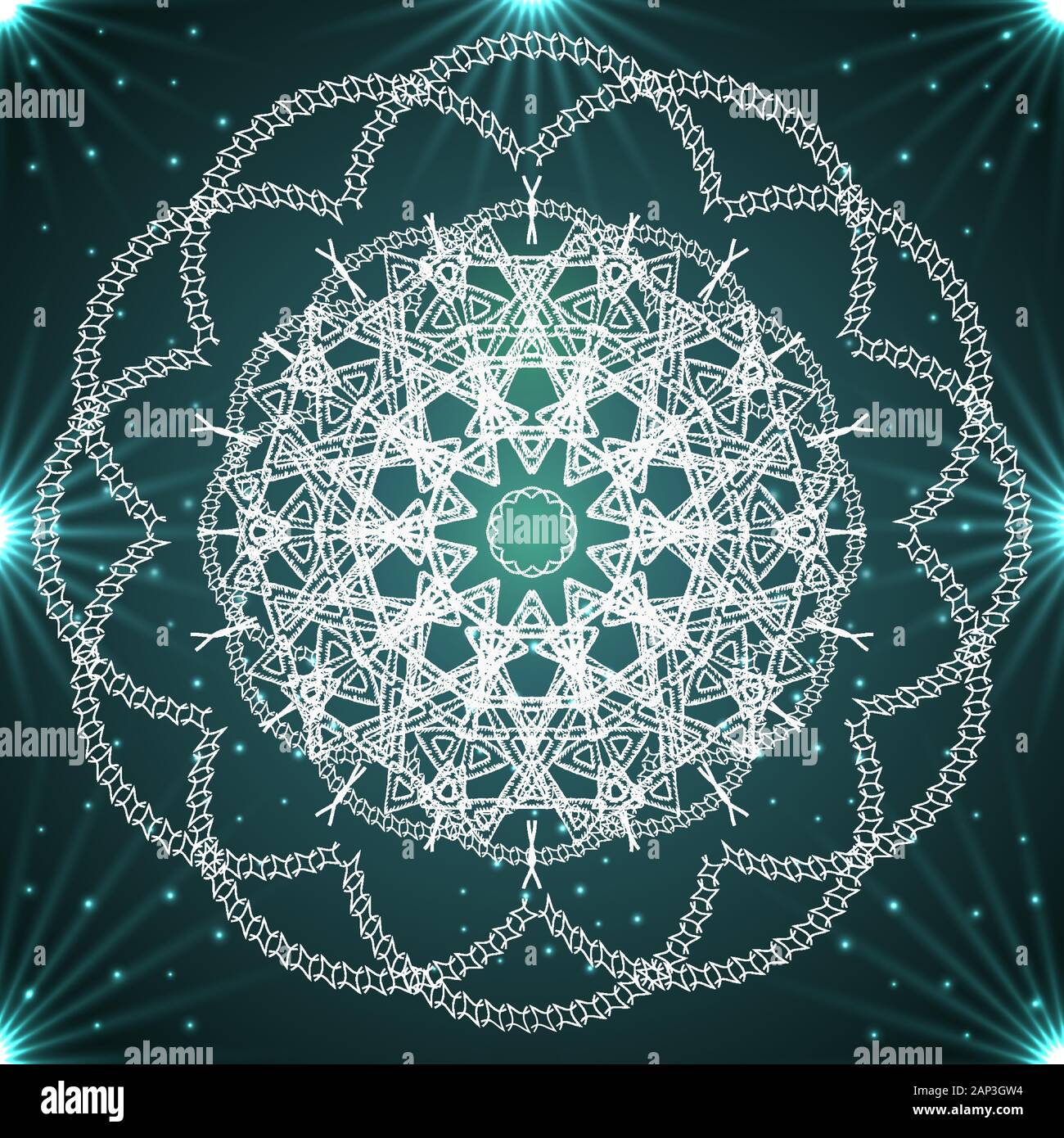 Blue neon snowflakes. Winter snowflakes hologram. Vector illustration ...