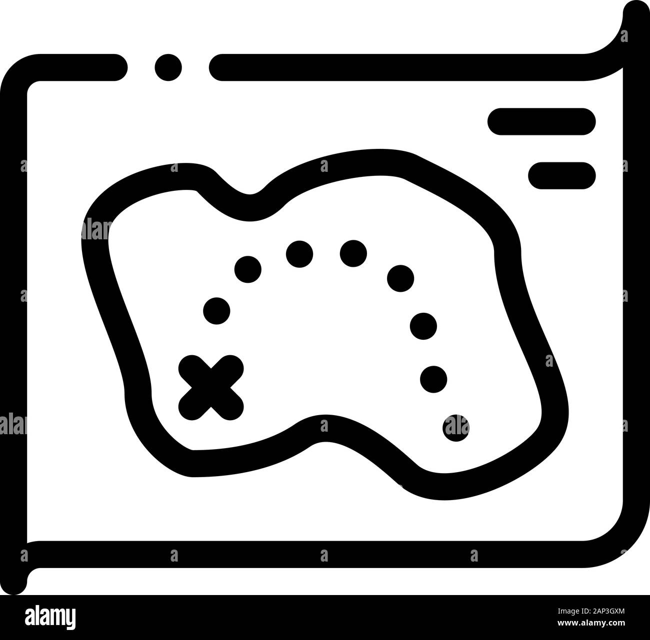 Map Treasure Icon Vector Outline Illustration Stock Vector Image & Art ...