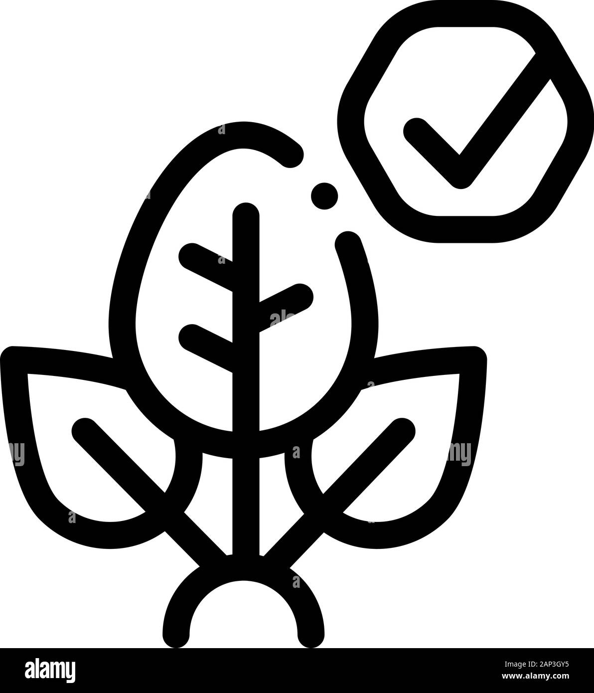 Plant Access Mark Icon Vector Outline Illustration Stock Vector Image ...