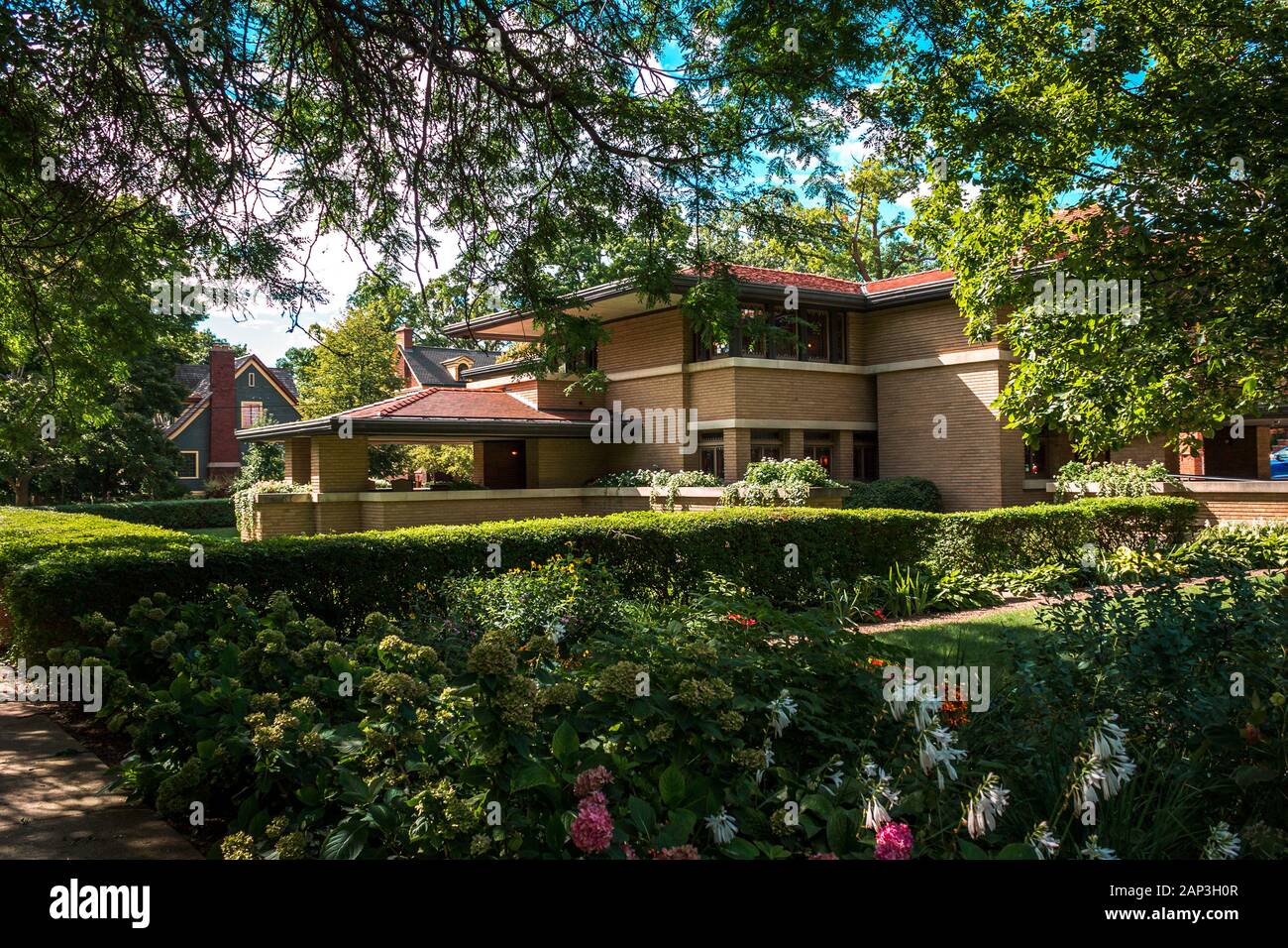The Meyer May House built by Frank Lloyd Wright shot from the street ...