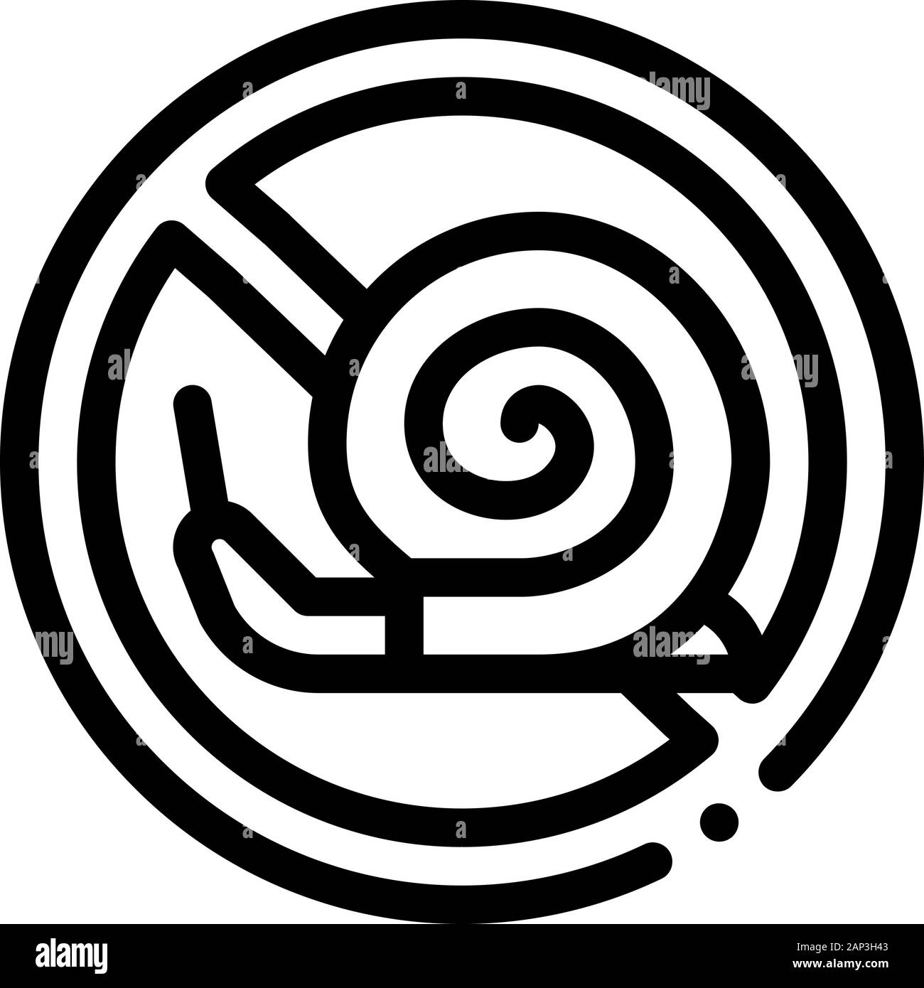 Crossed Snail Icon Vector Outline Illustration Stock Vector Image & Art ...