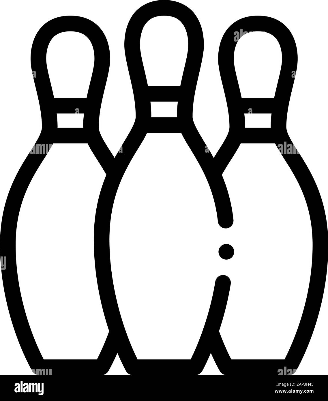 Bowling Skittles Icon Vector Outline Illustration Stock Vector Image ...