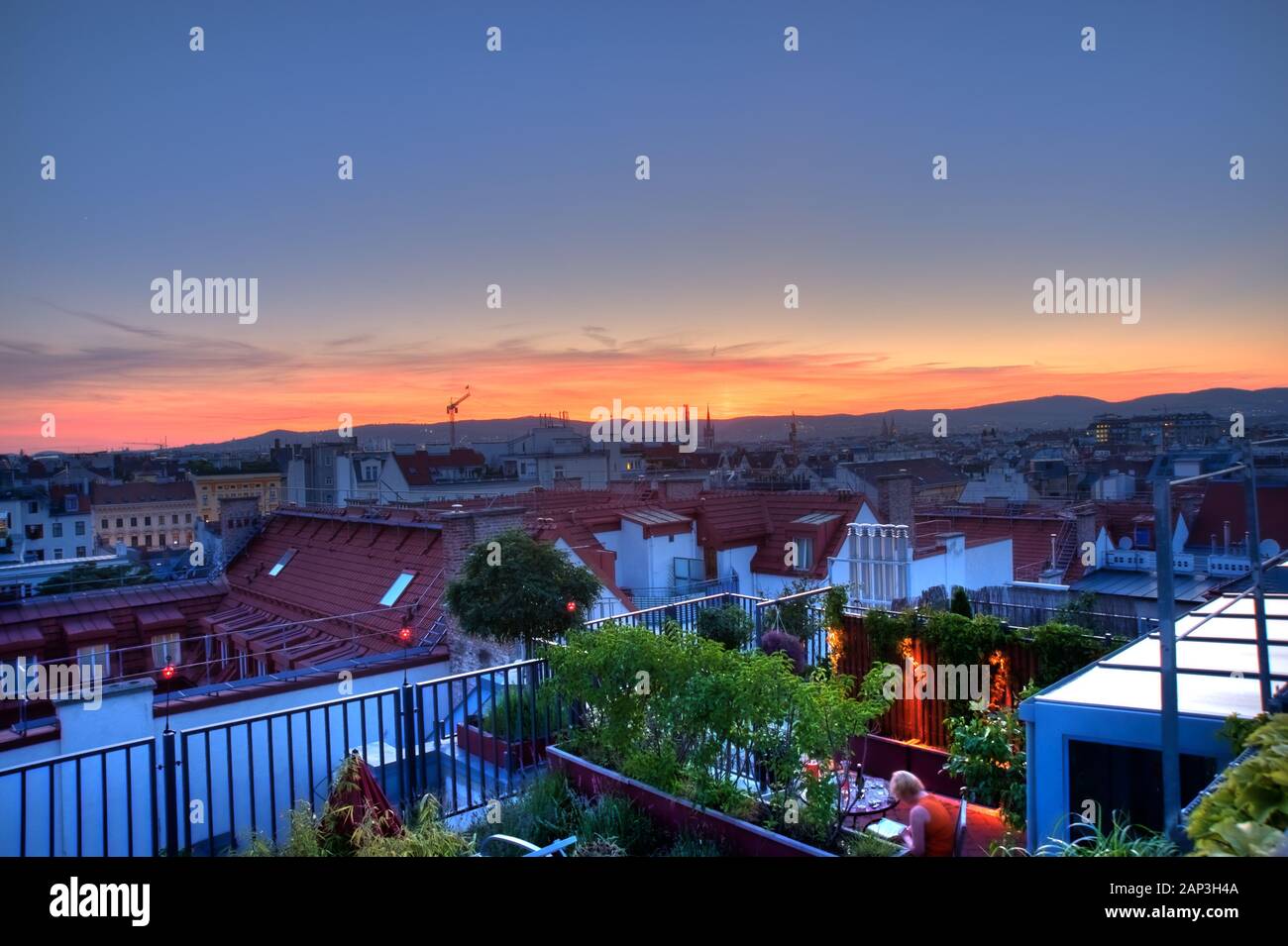 Wien, Dachgarten - Vienna, Rooftop Garden Stock Photo - Alamy