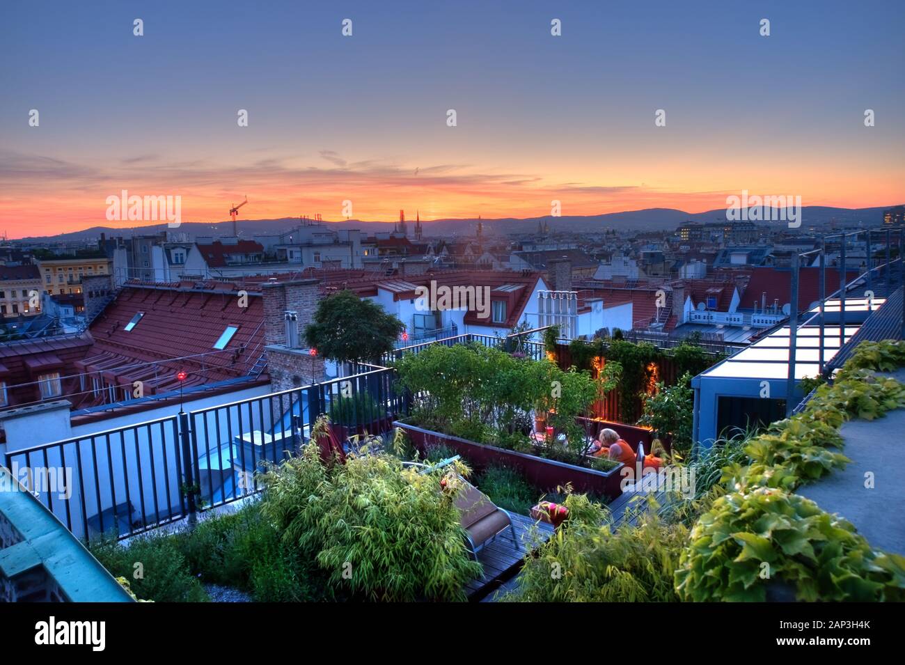 Wien, Dachgarten - Vienna, Rooftop Garden Stock Photo - Alamy