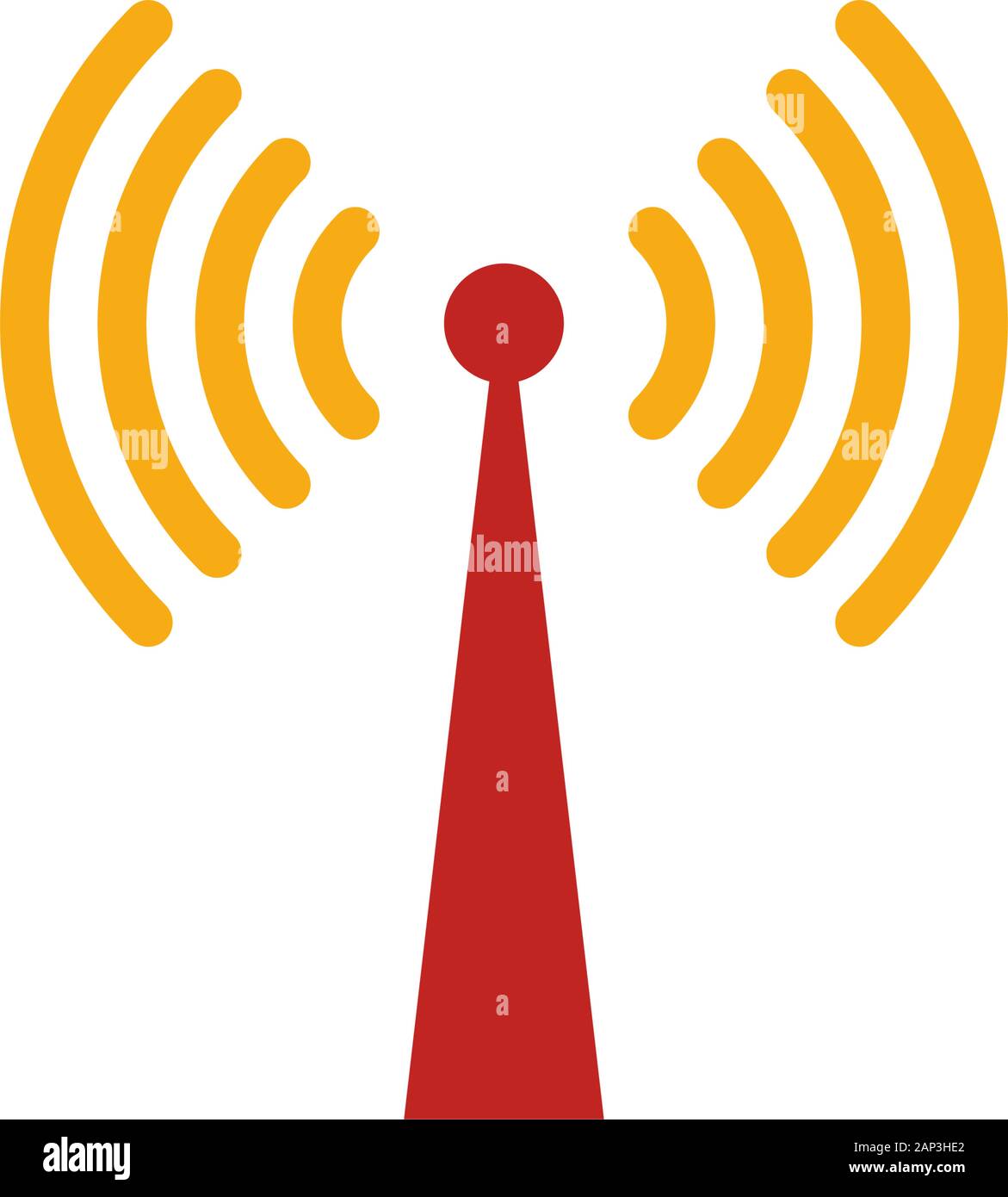 Broadcasting icon. Flat creative element from advertising icons ...