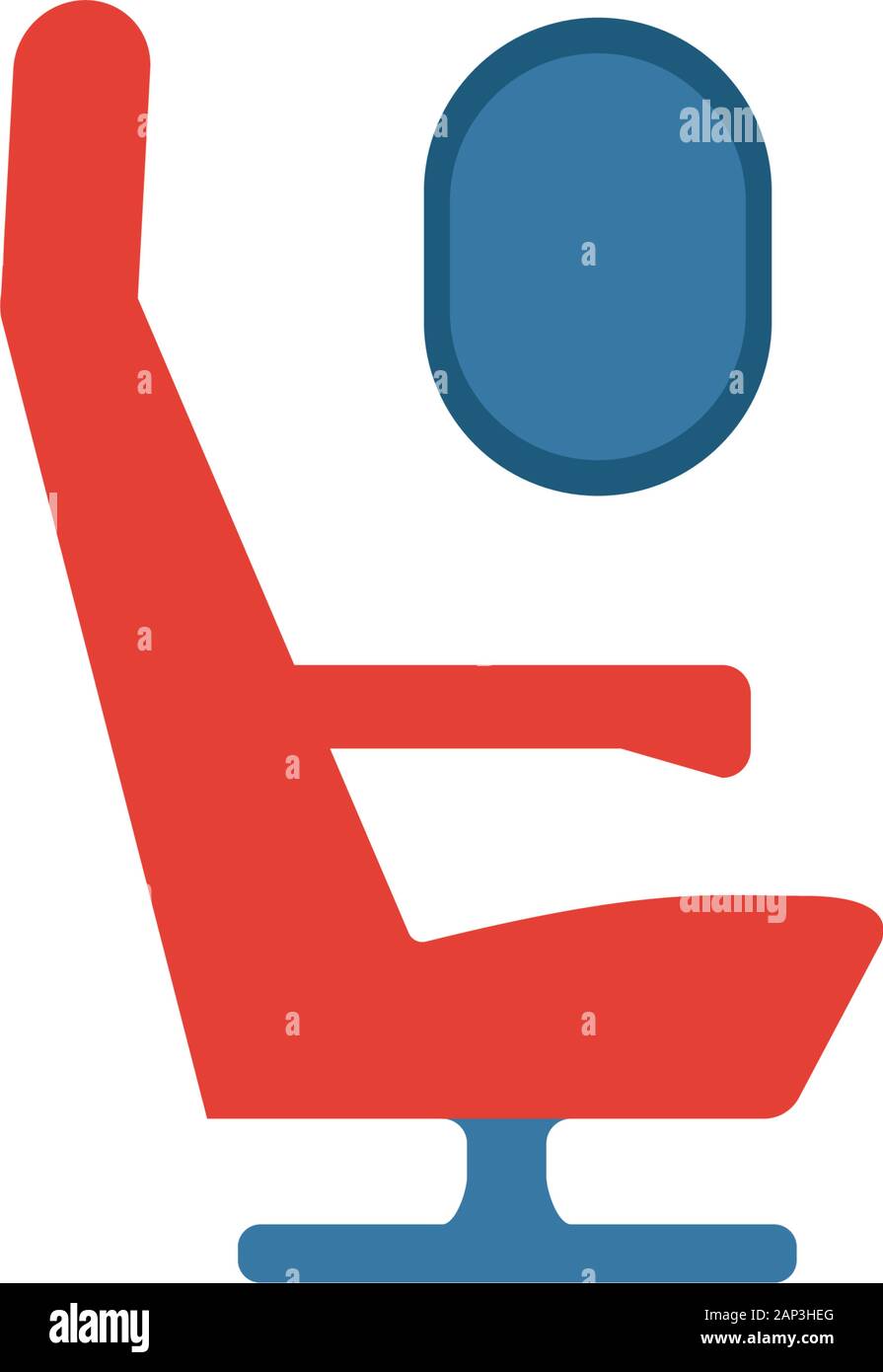 Airplane Seat icon. Flat creative element from airport icons collection ...