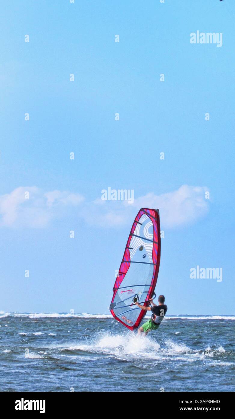 Windsurfing is a popular surface water sport that is both sailing and ...