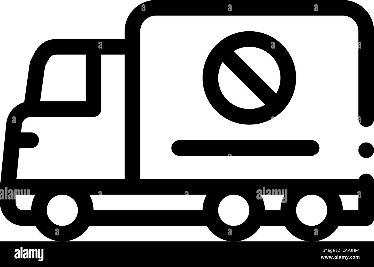 Truck Cross Mark Icon Vector Outline Illustration Stock Vector Image ...