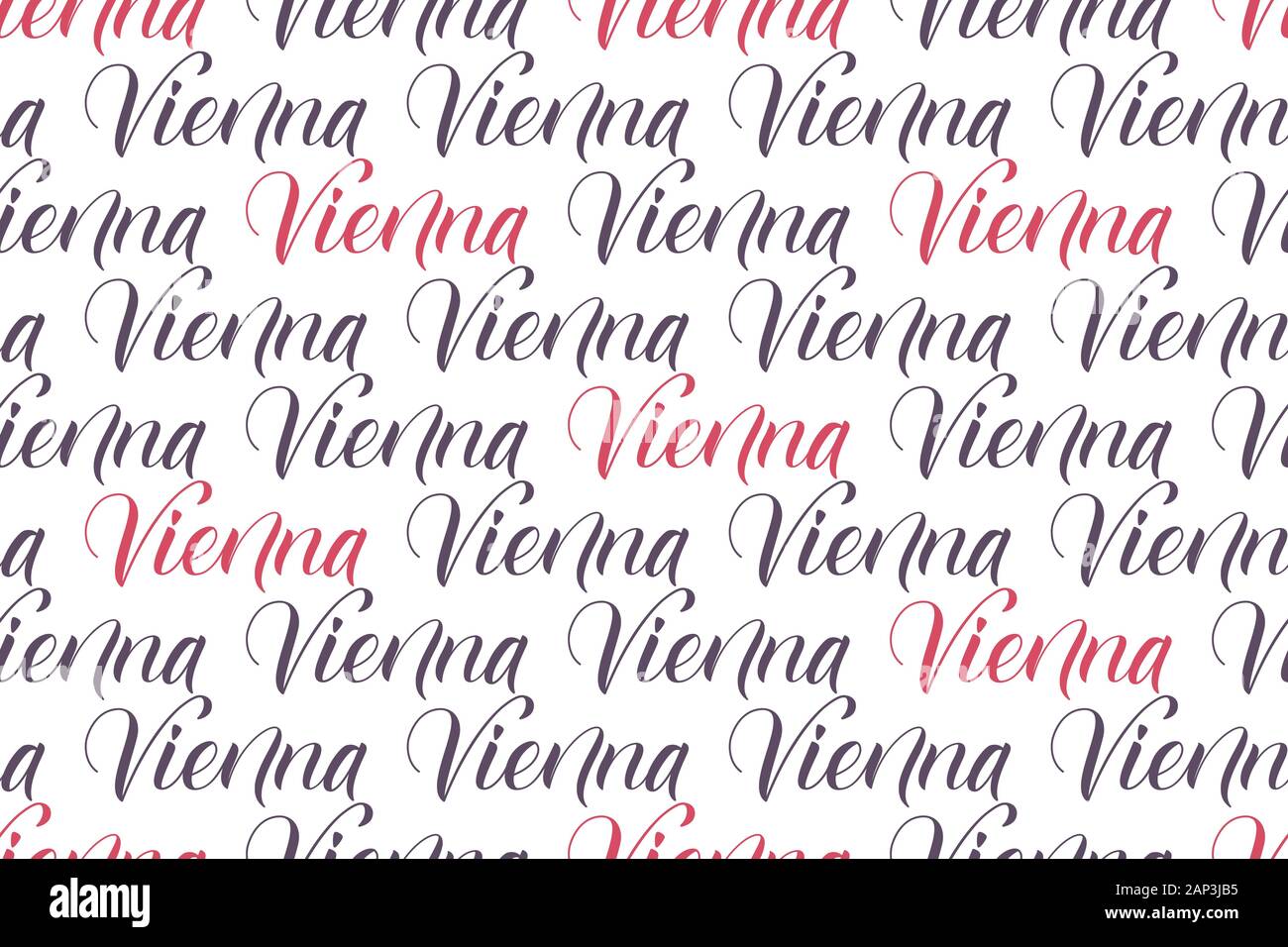 Seamless Brush calligraphy Vienna Stock Vector Image & Art - Alamy