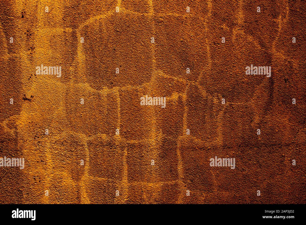 Copper colored background with textures of different shades of copper ...