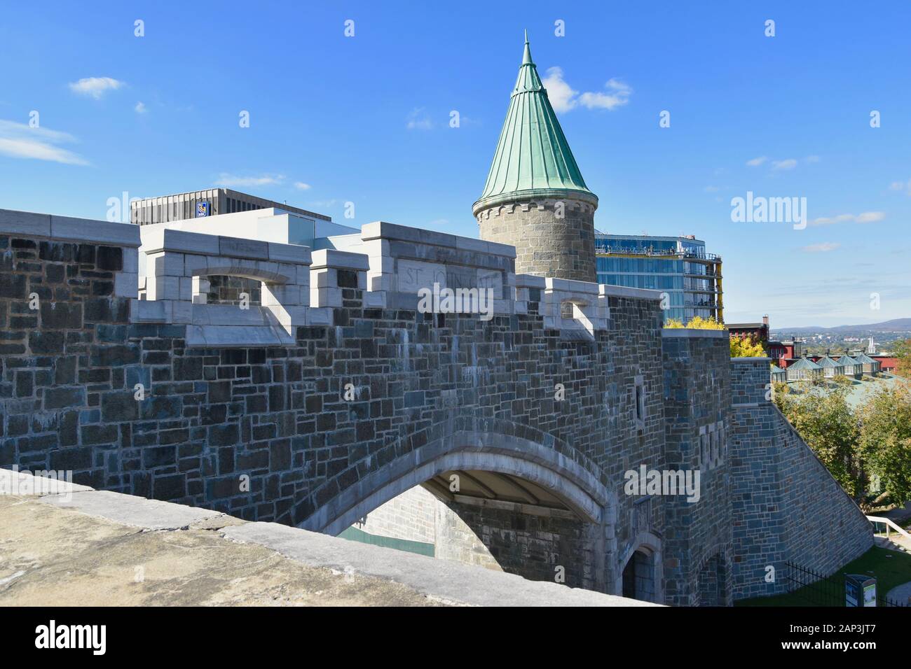 The walls, gates, and fortifications of Old Quebec City Stock Photo - Alamy