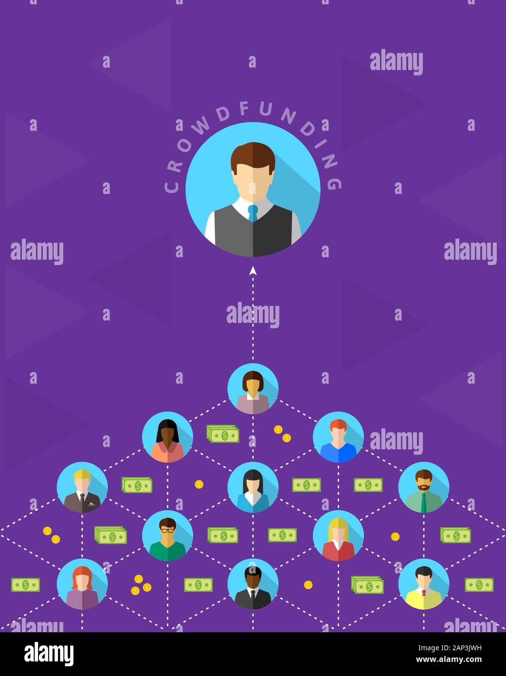 Gathering people symbol money Stock Vector Images - Alamy