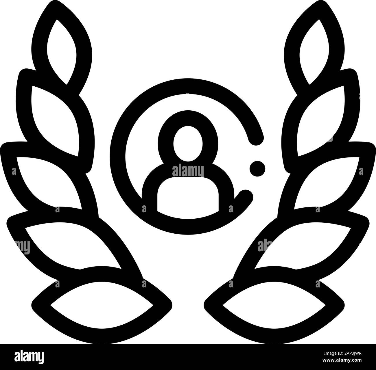Human Laurel Icon Vector Outline Illustration Stock Vector Image & Art ...