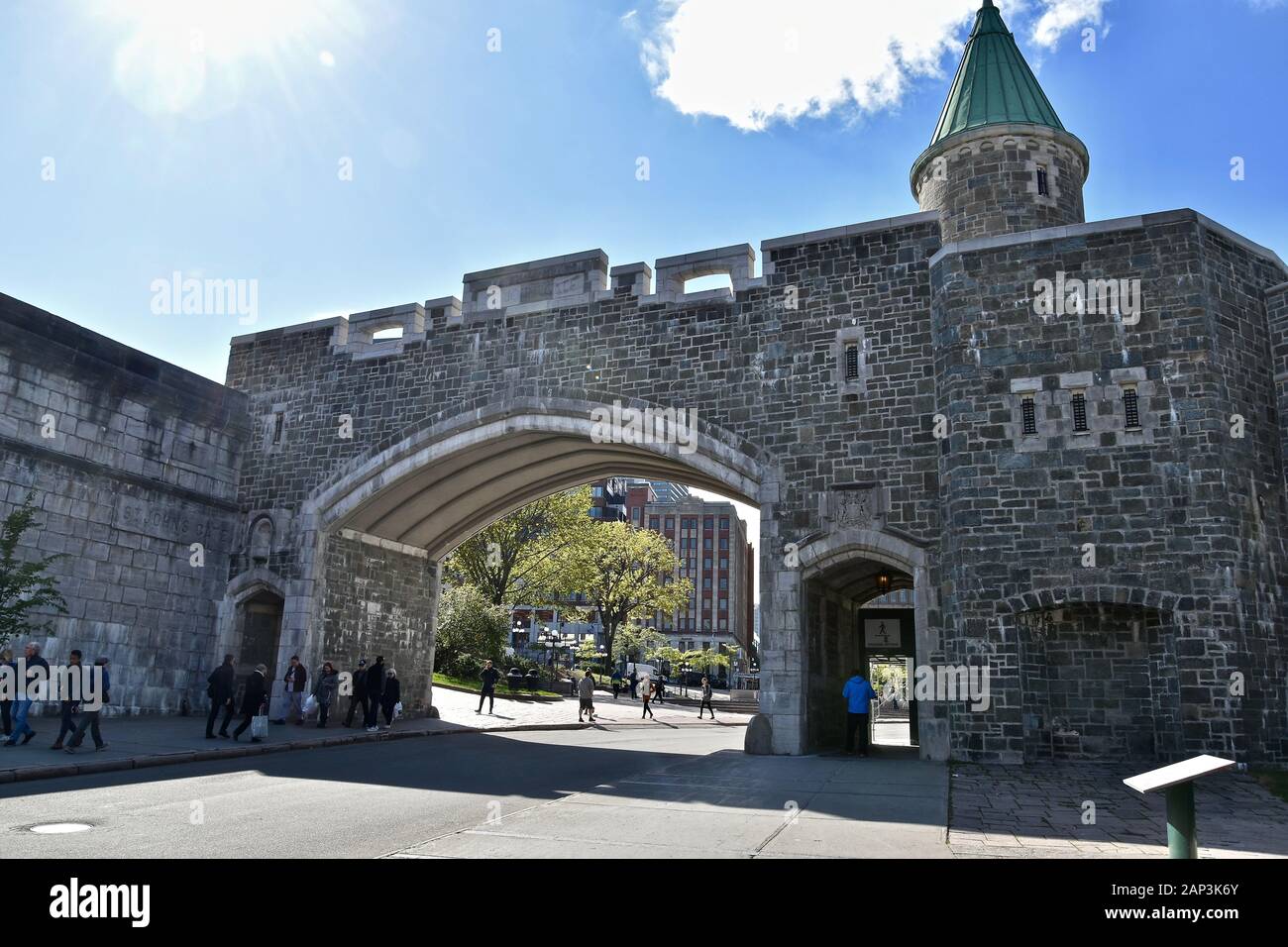The walls, gates, and fortifications of Old Quebec City Stock Photo - Alamy