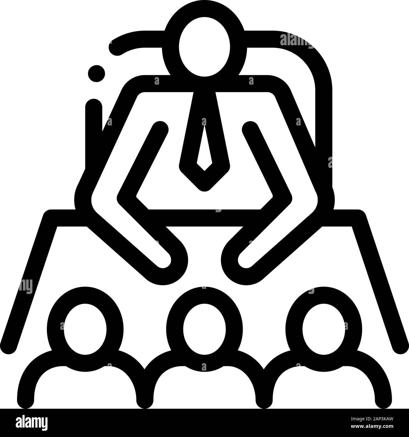 Office Meeting Icon Vector Outline Illustration Stock Vector Image ...