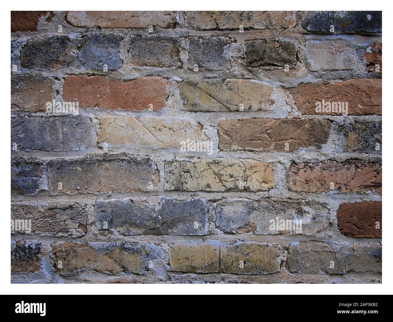 Coarse stones & bricks with heavy mortar for textured, abstract ...