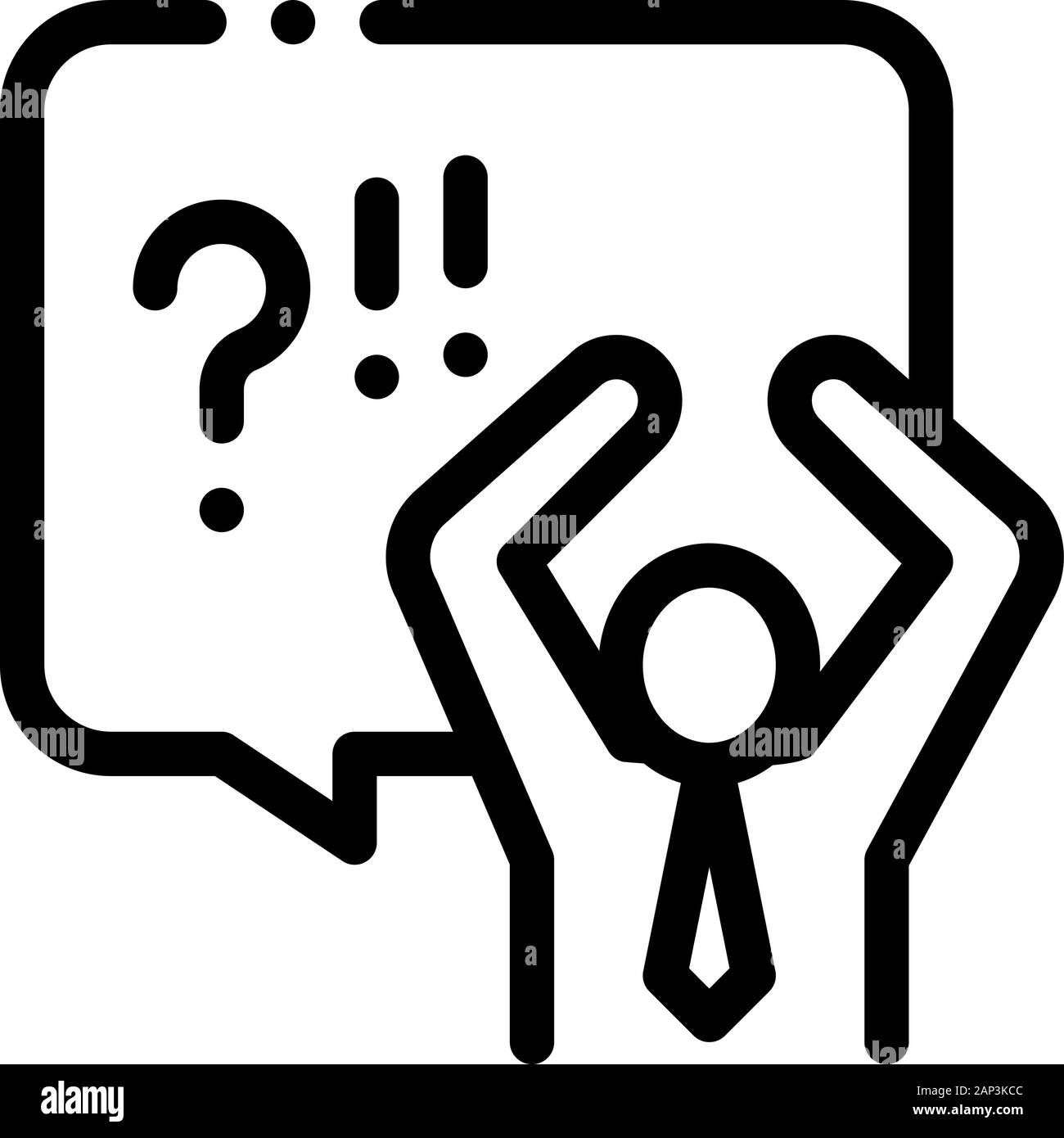 Outraged Human Icon Vector Outline Illustration Stock Vector Image ...