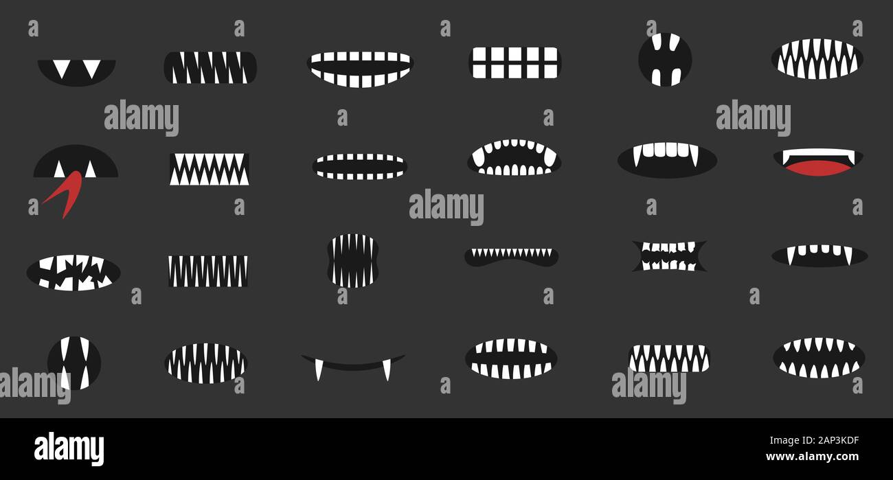 Cartoon mouth set Stock Vector Image & Art - Alamy