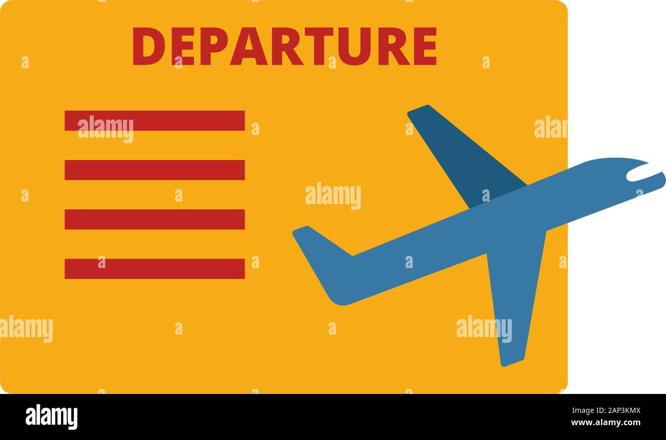 Departure Board icon. Flat creative element from airport icons ...