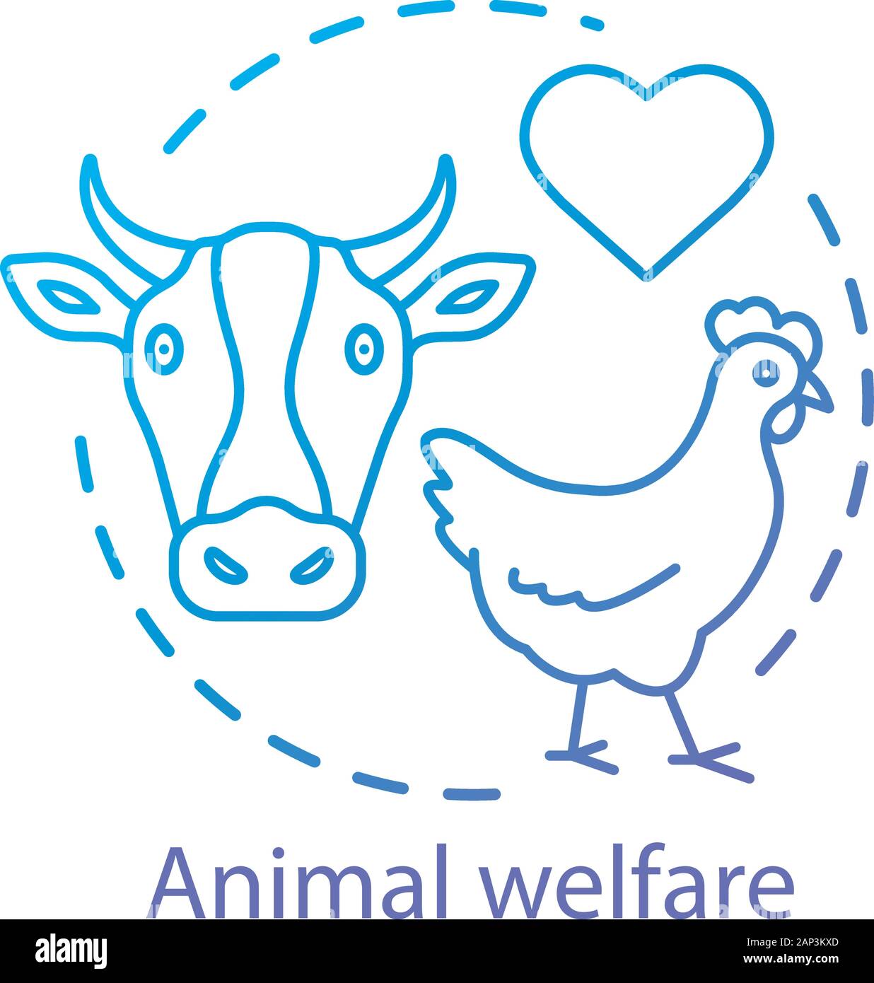 Animal shelter, welfare concept icon. Voluntary wildlife protection ...