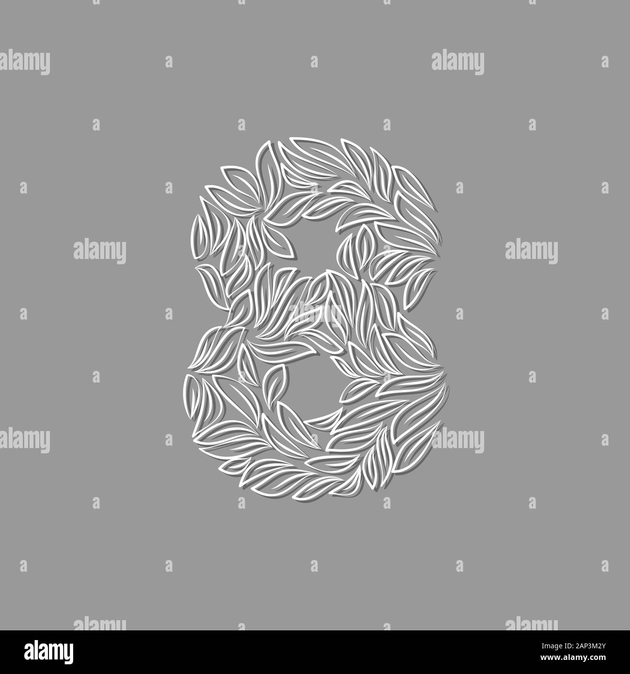 Number 8 leaves hi-res stock photography and images - Alamy