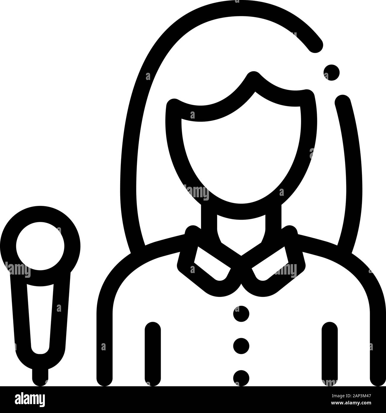 Woman journalist illustration Black and White Stock Photos & Images - Alamy