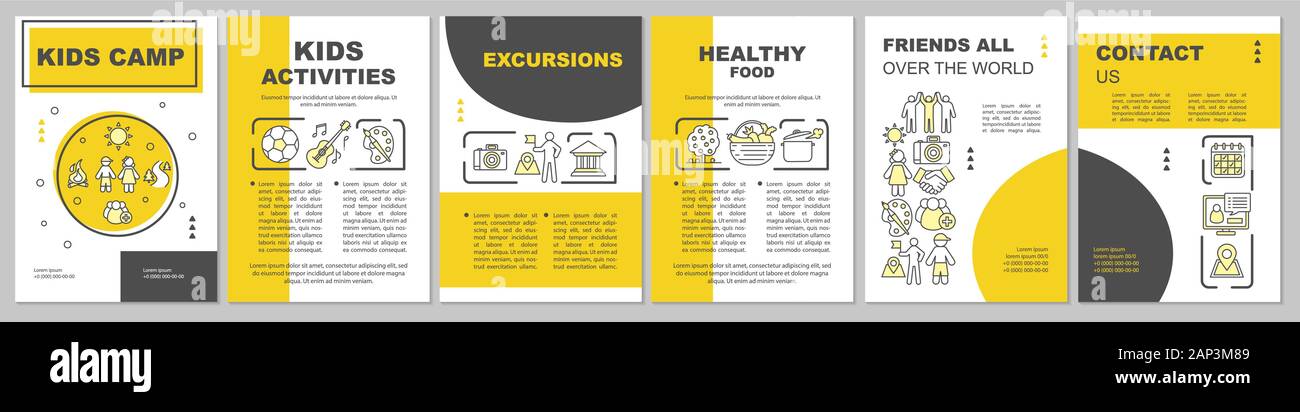 Kids camp organisation advertisement brochure template layout. Flyer ...
