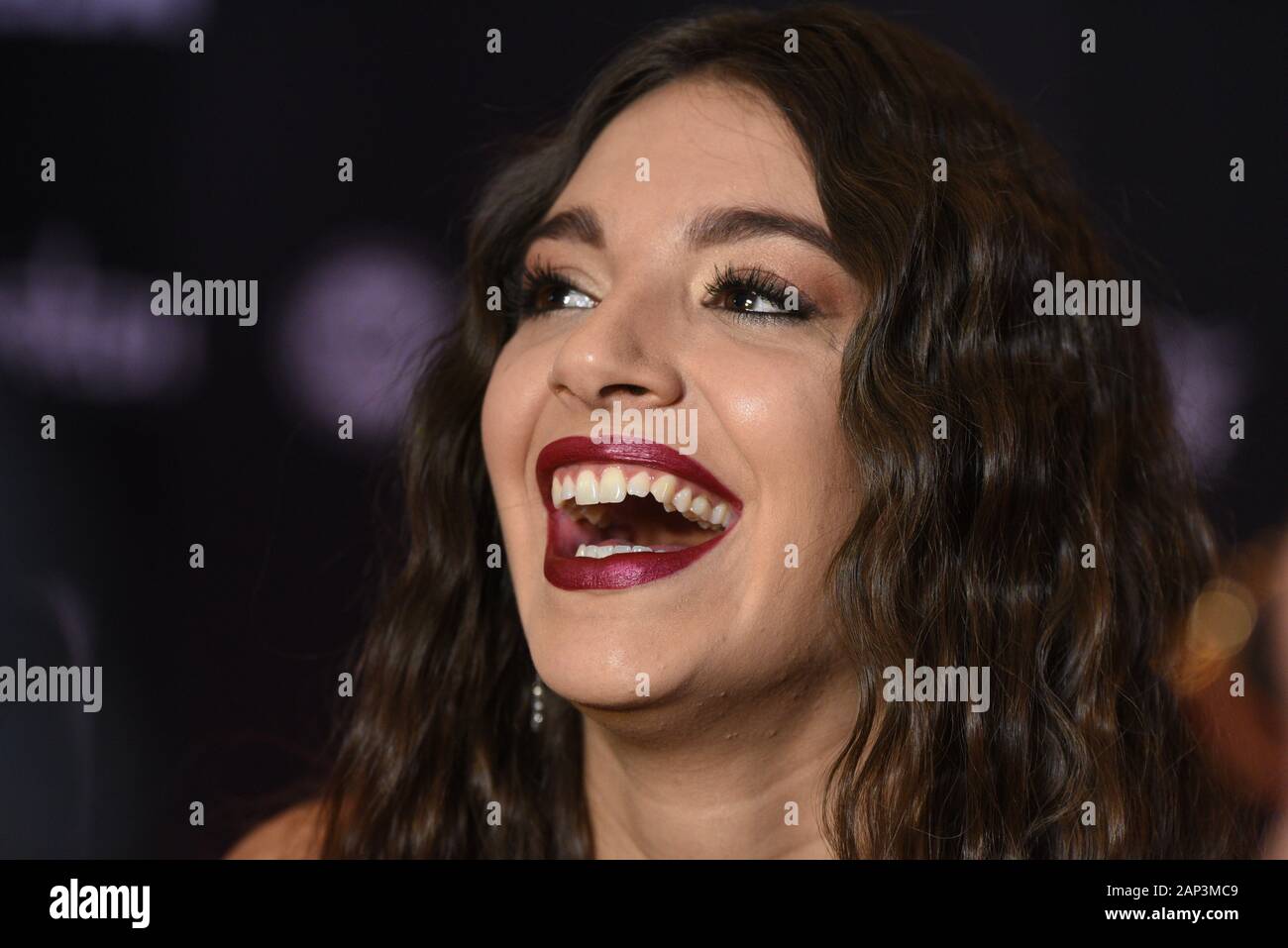 Spanish singer Ana Guerra attends a photocall prior to the Odeon Music ...