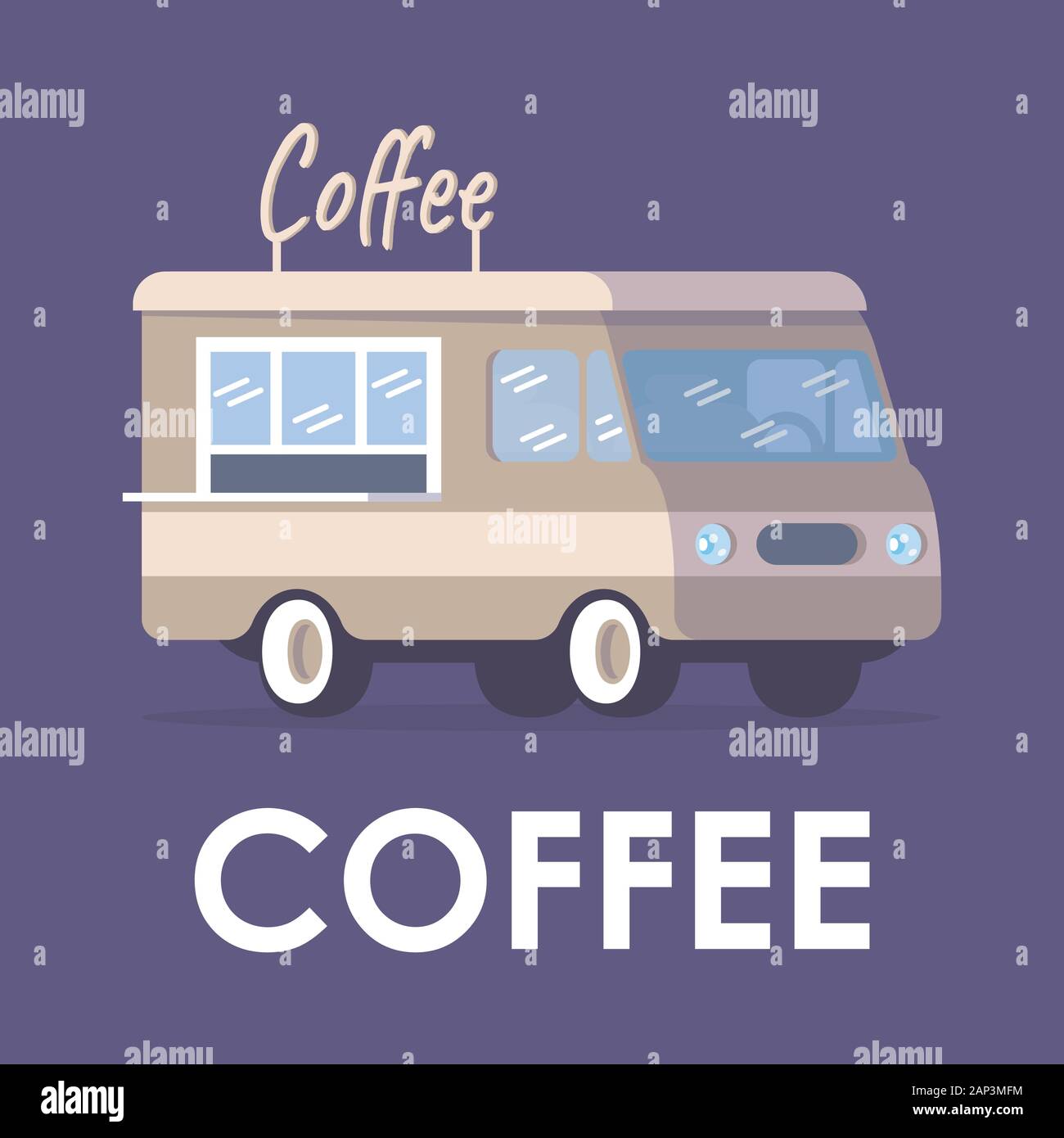 Truck selling coffee Stock Vector Images - Alamy