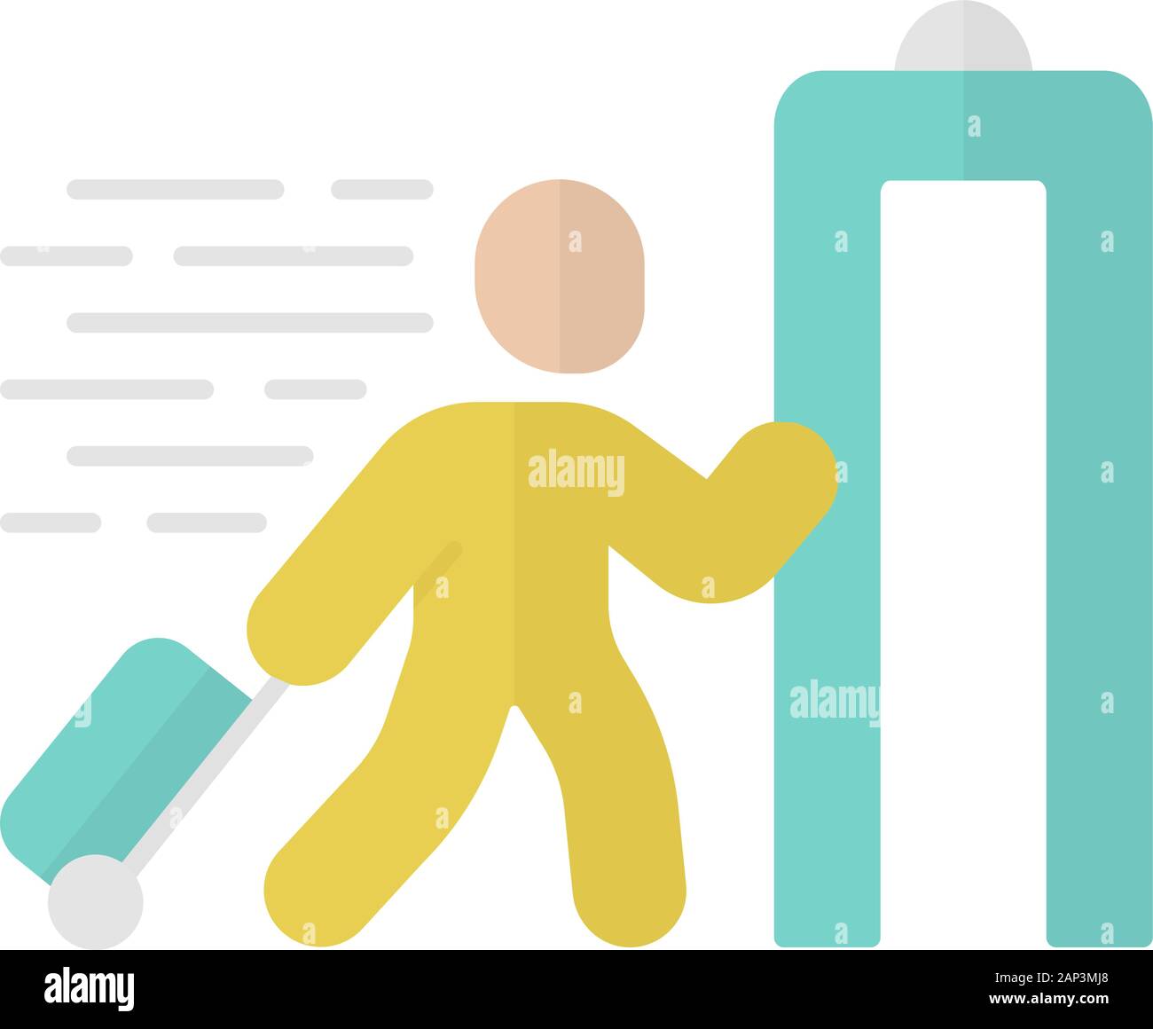 Airport security body scan Stock Vector Images - Alamy