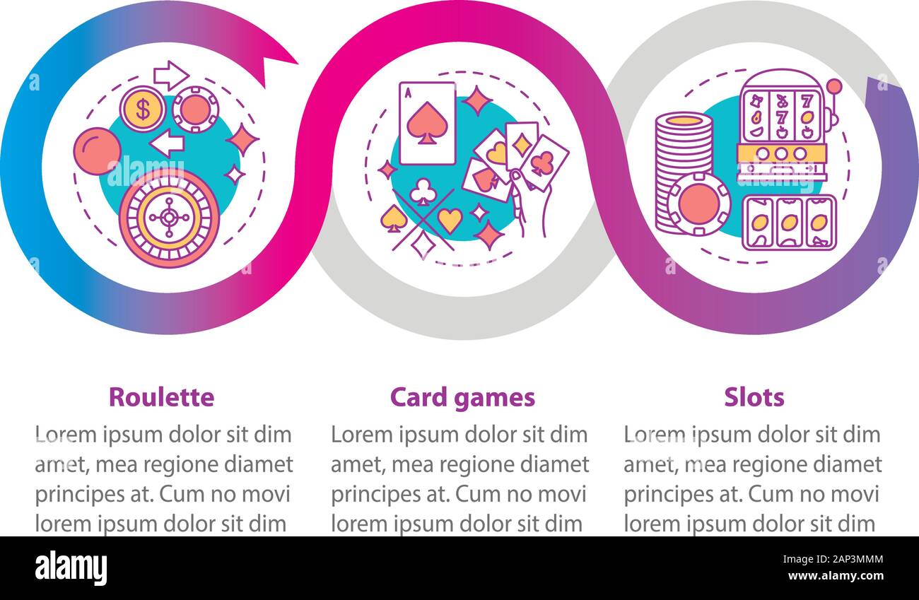 Casino games vector infographic template. Gambling. Business ...