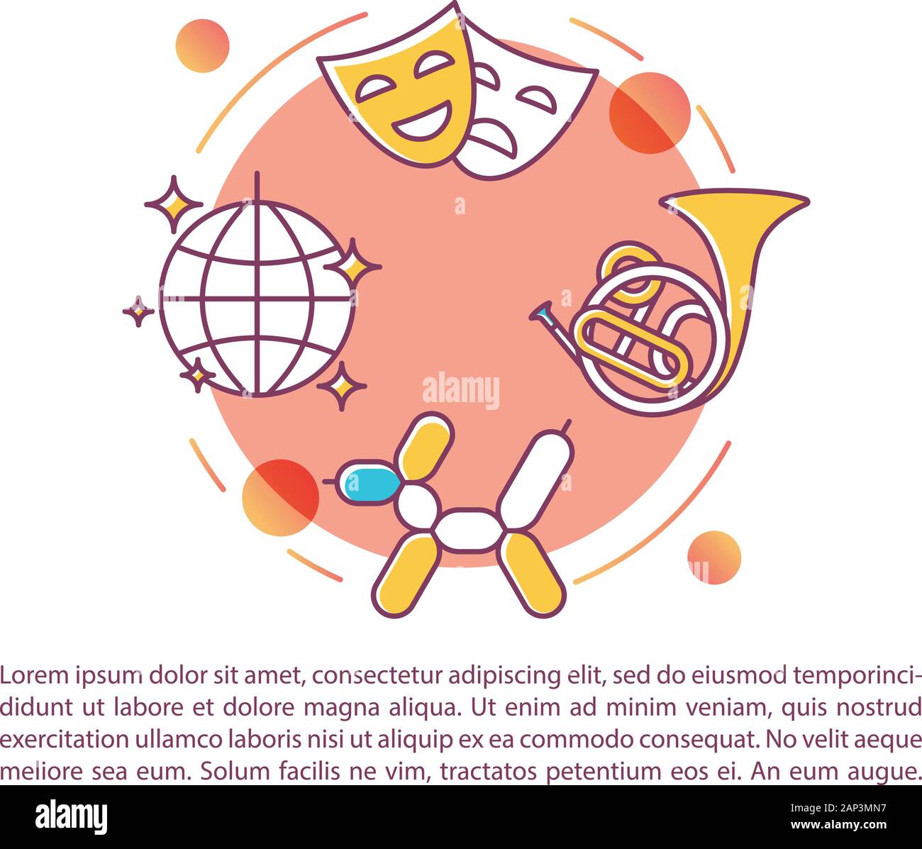 Entertainment article page vector template. Show business. Brochure ...