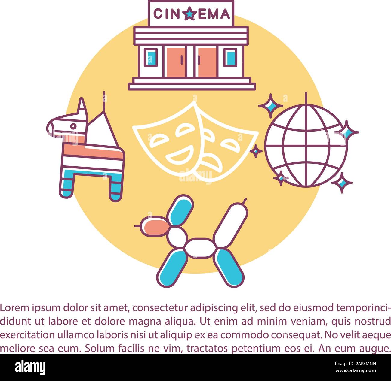 Entertainment industry article page vector template. Show business ...