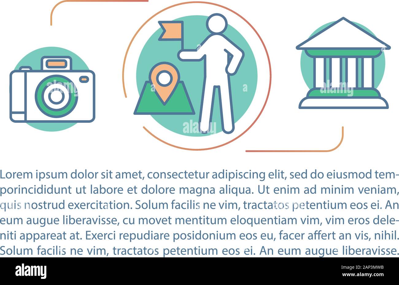 Sightseeing tour, vacation, holiday excursions article page vector ...