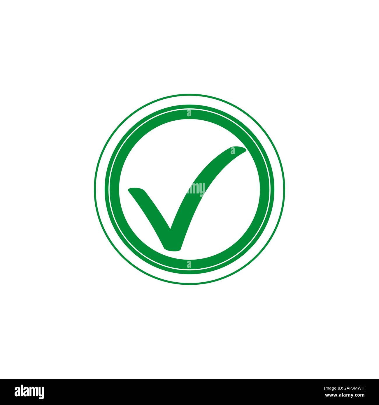 Green tick checkbox vector illustration isolated on white background ...