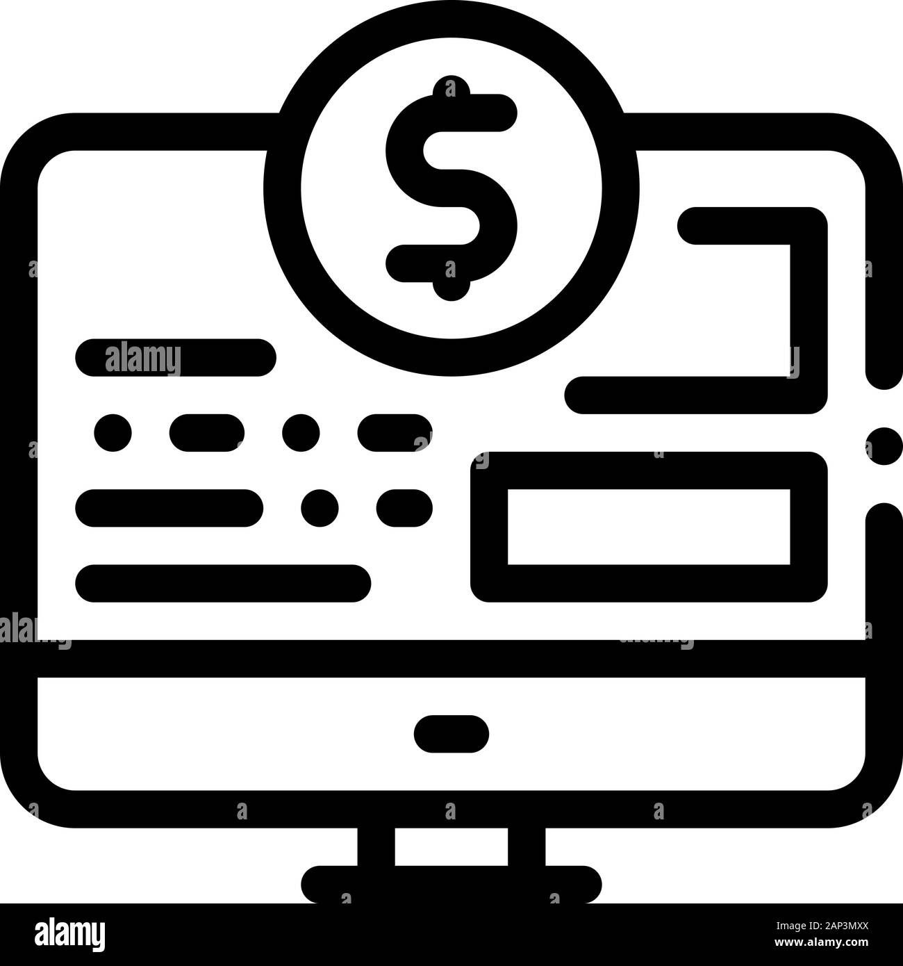 Money Web Site Icon Vector Outline Illustration Stock Vector Image ...