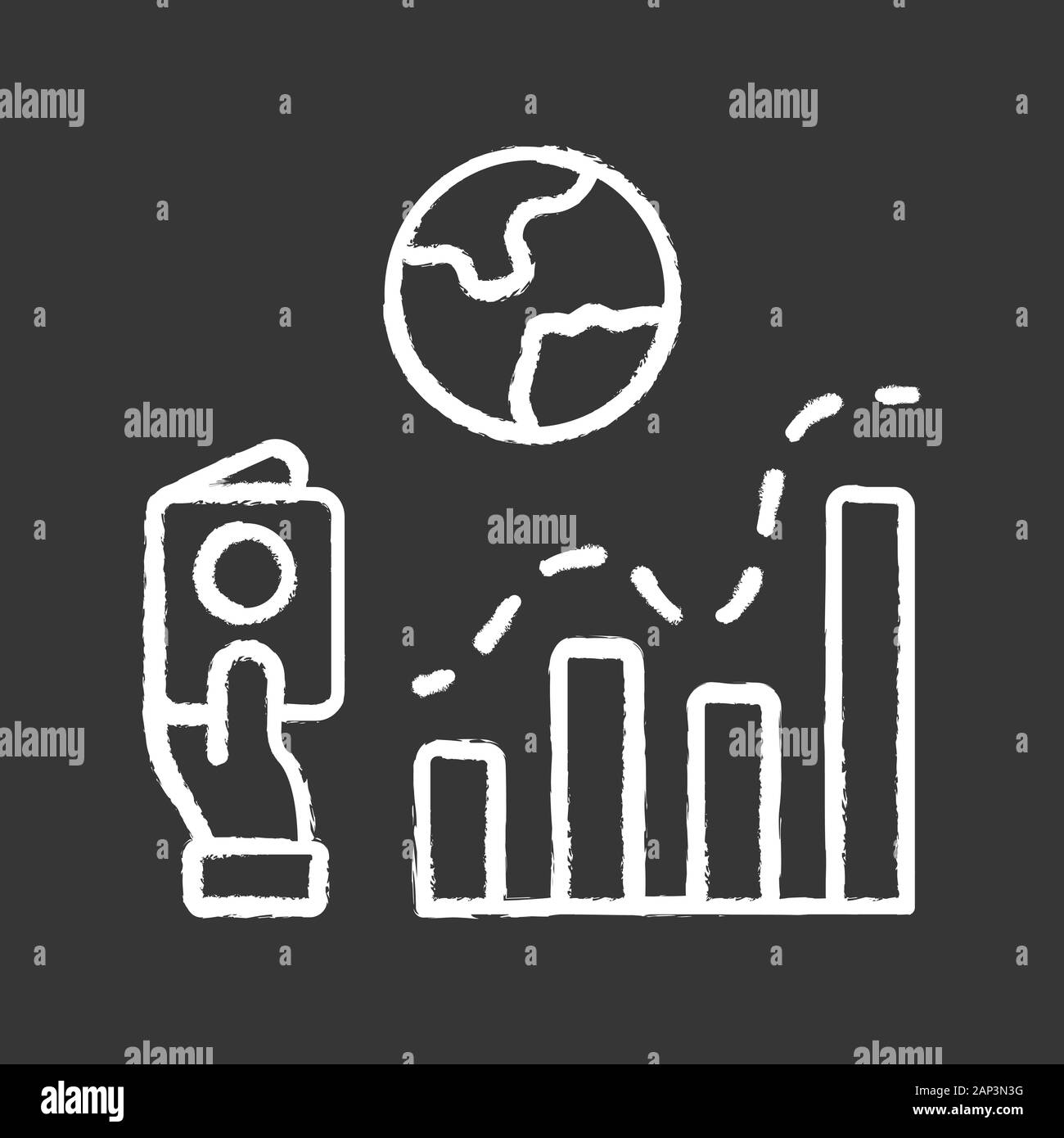 Immigration rate chalk icon. Business analysis, analytical research ... Immigration rate chalk icon. Business analysis, analytical research ...