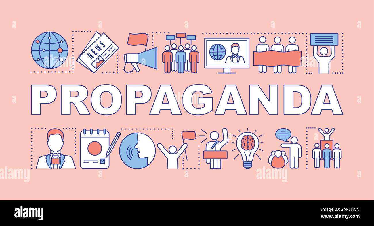 Propaganda word concepts banner. Electioneering. Political campaign ...