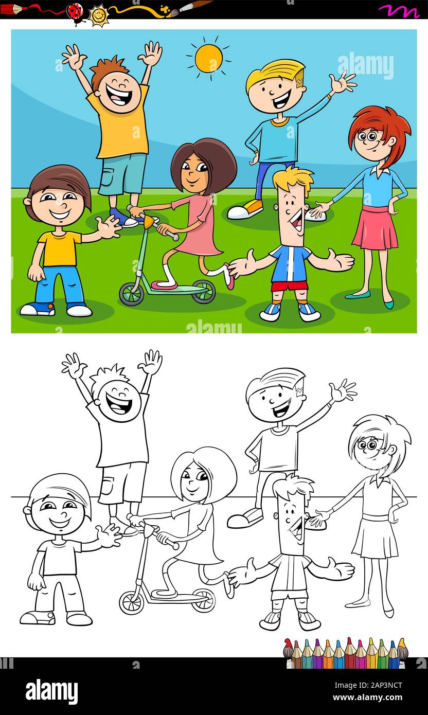 Teenagers playground Stock Vector Images - Alamy