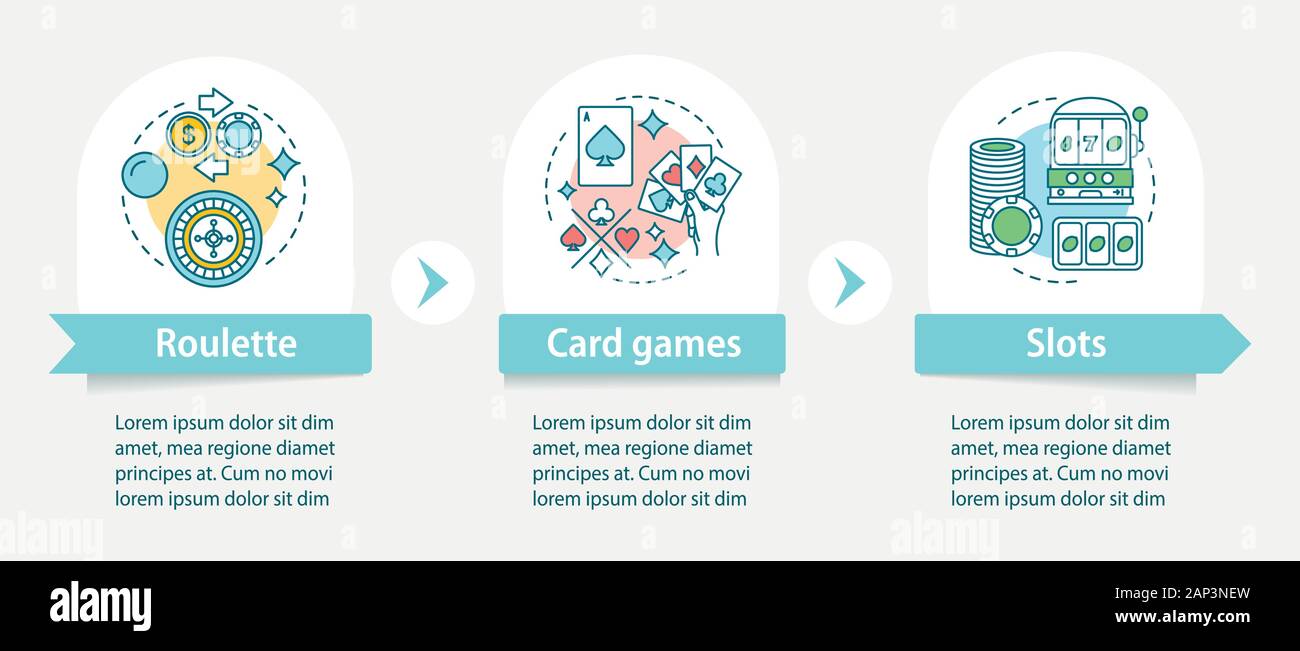 Casino games vector infographic template. Business presentation design ...
