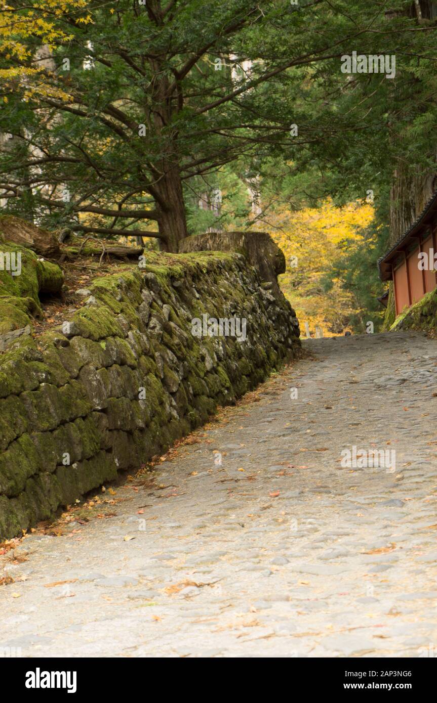 Ancient stone pathway Nikko Japan Stock Photo - Alamy