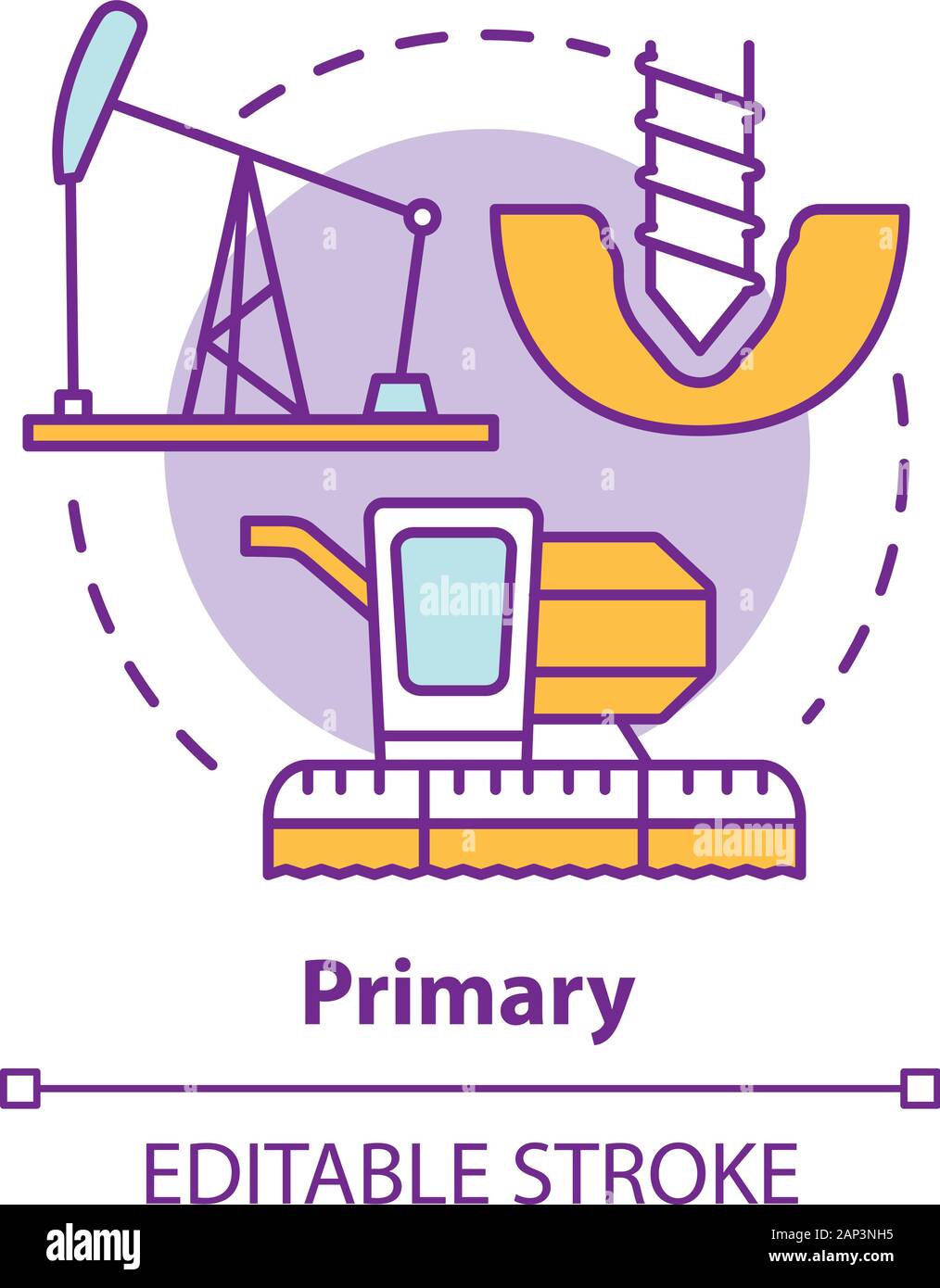 Primary concept icon. Product fabrication and construction idea thin ...
