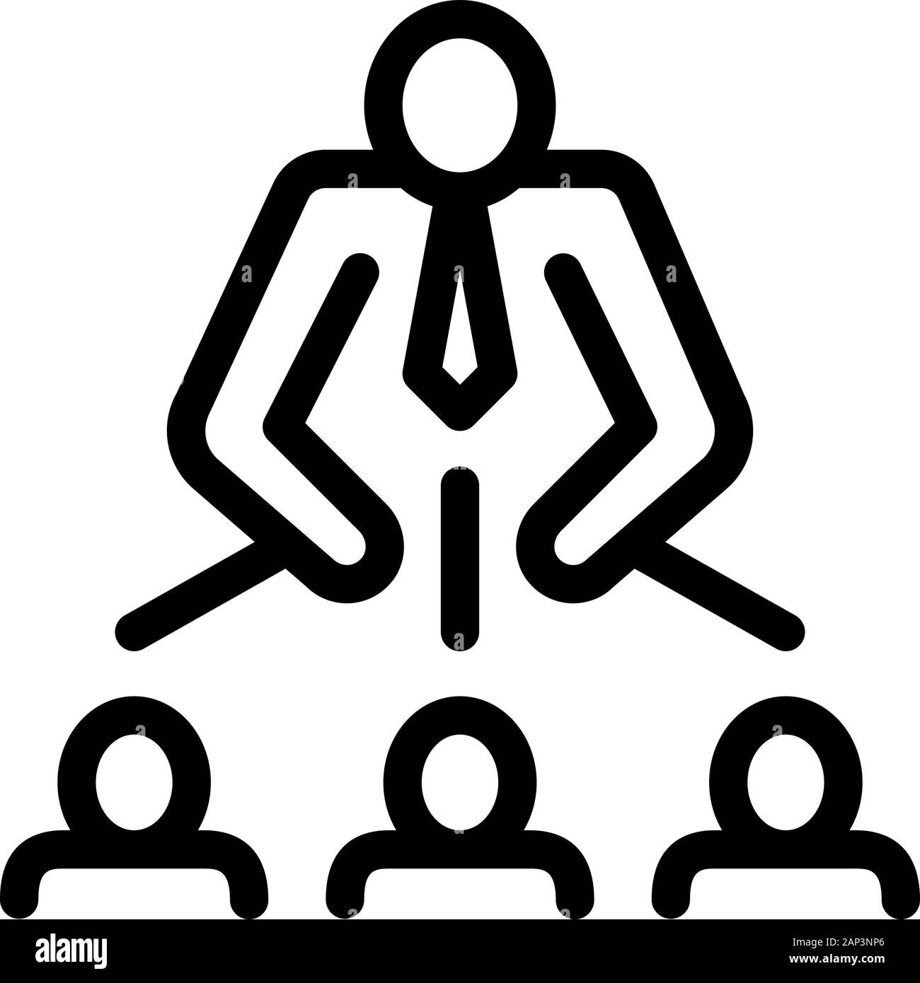 Man Leadership Icon Vector Outline Illustration Stock Vector Image ...