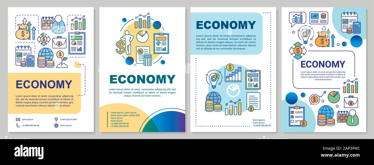 Economy brochure template layout. Manufacturing and merchandising ...