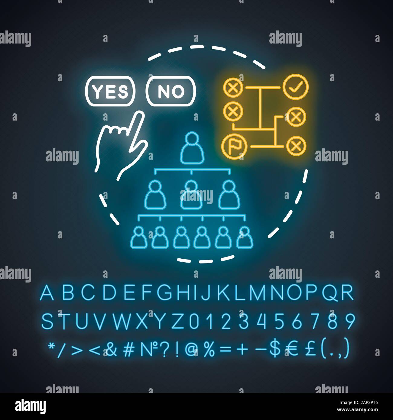 Election neon light concept icon. Executive elections idea. Authority ...