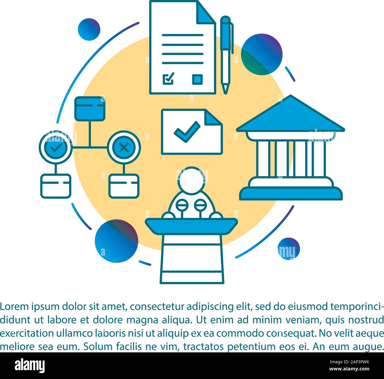 Elections Article Page Vector Template Political Campaign Brochure