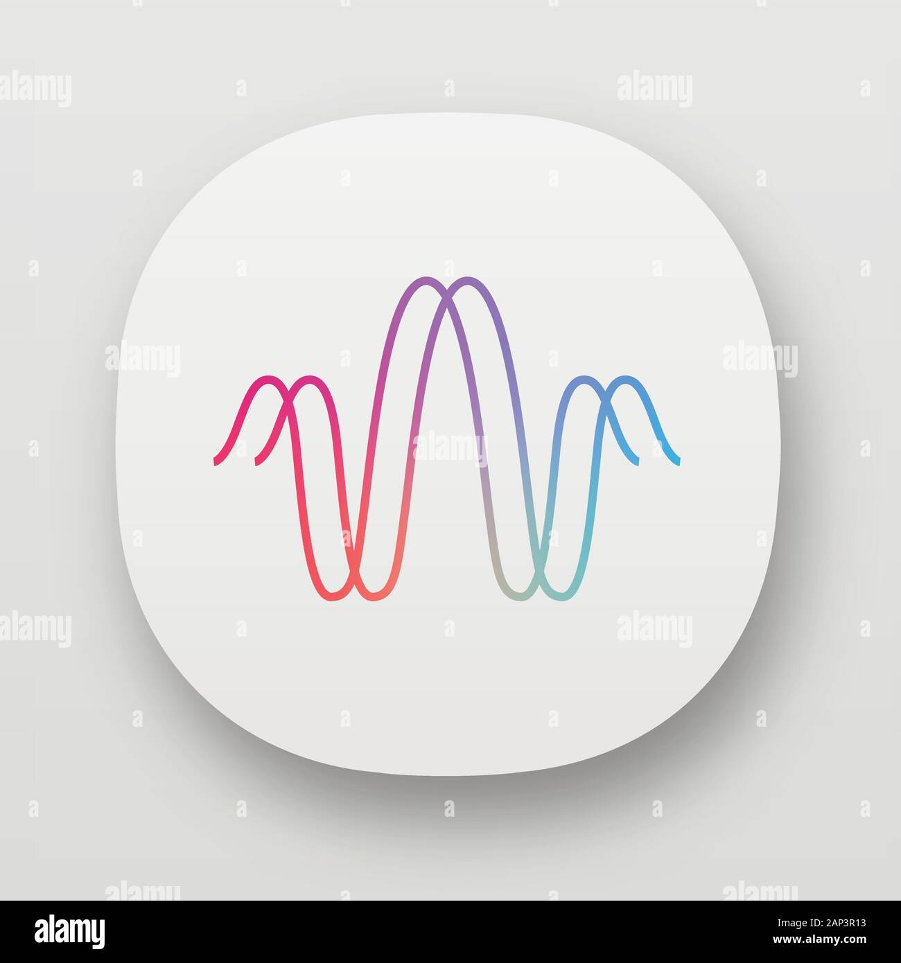 Parallel Sound Waves App Icon Uiux User Interface Digital Soundwave Voice Recording Signal