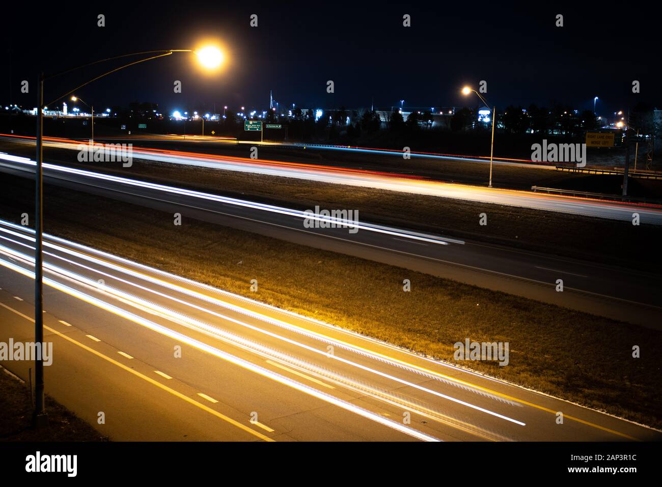 long shutter speed cars light Stock Photo - Alamy