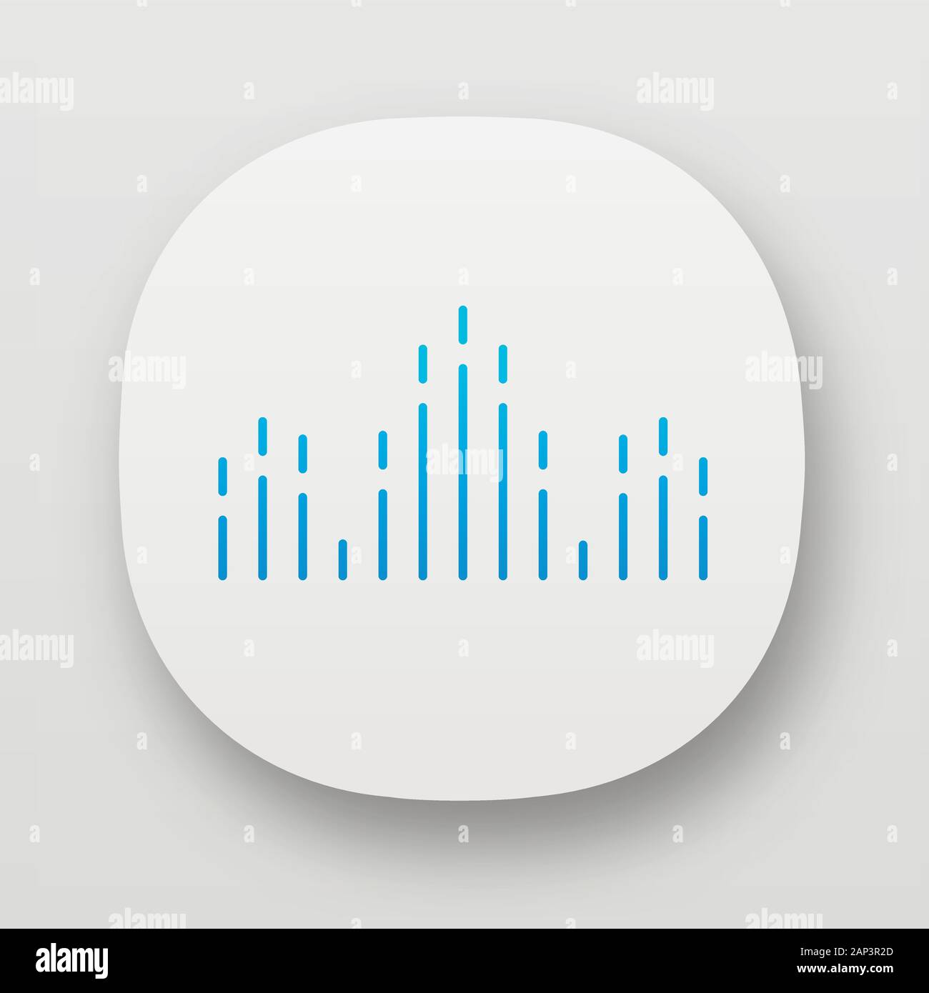 DJ soundwave app icon. UI/UX user interface. Audio, sound wave. Music ...