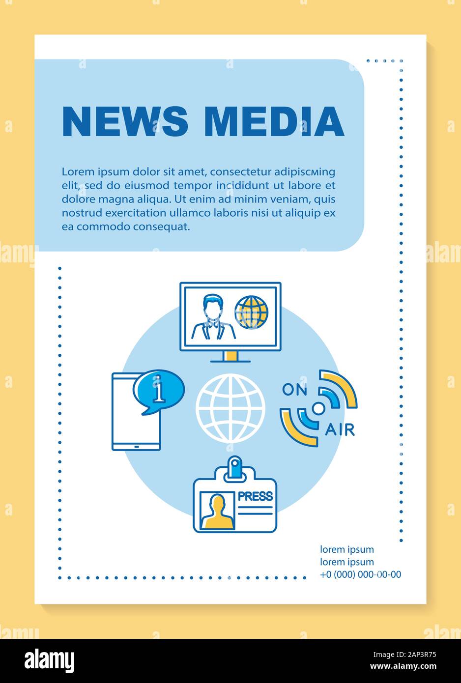 News media poster template layout. Telecommunication industry. Banner ...